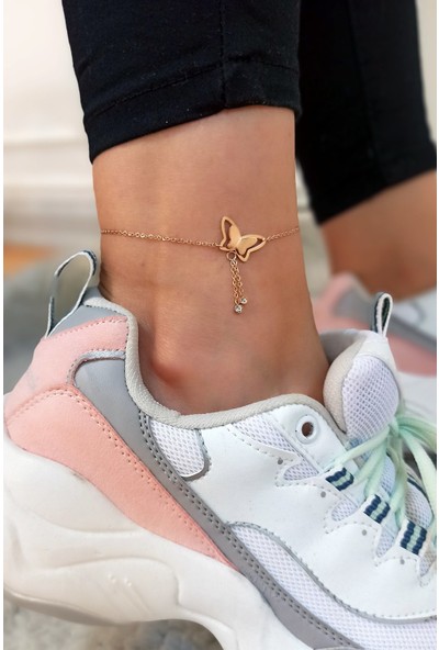 ÇLK Accessories Çelik Kelebek Figür Çelik Halhal TRHALHAL4079 B34003 ÇLK Accessories Çelik Kelebek Figür Çelik Halhal TRHALHAL4079 B34003