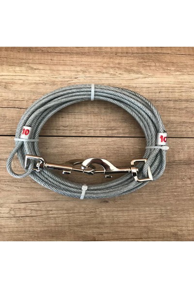 Lidersan Çelik 6 mm 10 m Köpek Bahçe Bağlama Halat