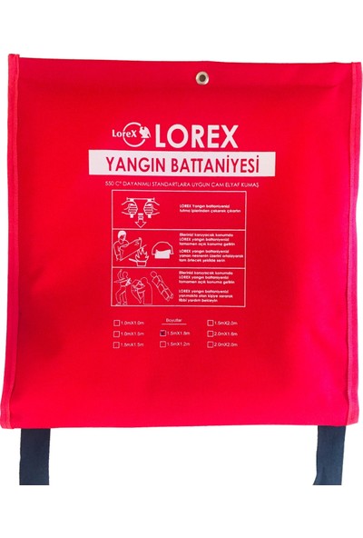 Lorex LR-FB1518C Çantalı Yangın Söndürme Battaniyesi (150x180 cm) Lorex LR-FB1518C Çantalı Yangın Söndürme Battaniyesi (150x180 cm)