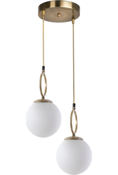 Hiper Morino 2 Li Tepsili Beyaz Camlı Eskitme Sarkıt 8488-2