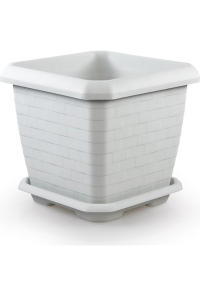 Serinova HK03 Hisar Kare Tabaklı Saksı 25,5 Lt No 3 Beyaz Serinova HK03 Hisar Kare Tabaklı Saksı 25,5 Lt No 3 Beyaz