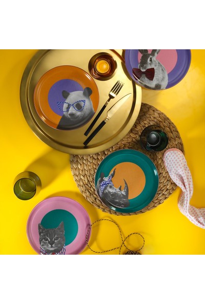 Porland Pretty Animals 4 Parça Pasta Takımı Porland Pretty Animals 4 Parça Pasta Takımı