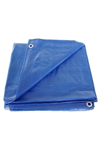 Akçadırcı Plastik 5x2 Metre Pvc Mavi Su Geçirmez Pullu Çadır Branda Tente Yağmurluk Gölgelik Çadır 4 Tarafı Dikişli