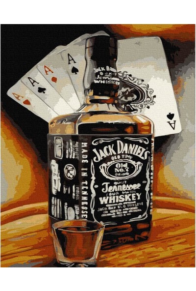 Patladı Gitti Viski Tuvale Gerili Sayılarla Boyama Hobi Seti 40X50 cm Patladı Gitti Viski Tuvale Gerili Sayılarla Boyama Hobi Seti 40X50 cm