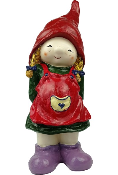 Lal Dekoratif Büyük Kız Cüce Bahçe Heykeli Lal Dekoratif Büyük Kız Cüce Bahçe Heykeli