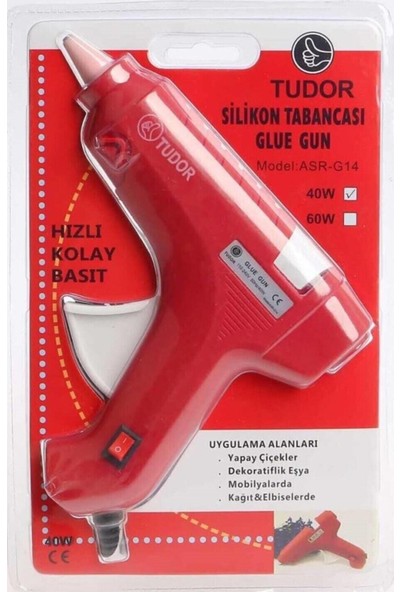 Tudor Silikon Tabancası Sıcak Mum Silikon Tabancasi 40W Tudor Silikon Tabancası Sıcak Mum Silikon Tabancasi 40W