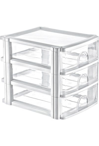 Plastart Çekmeceli Kutu 3 Katlı A4 Kağıtlık