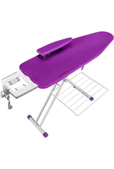 Saraylı Lüx Tamara Kol Aparatlı Ütü Masası Mor 42 x 125 cm Saraylı Lüx Tamara Kol Aparatlı Ütü Masası Mor 42 x 125 cm
