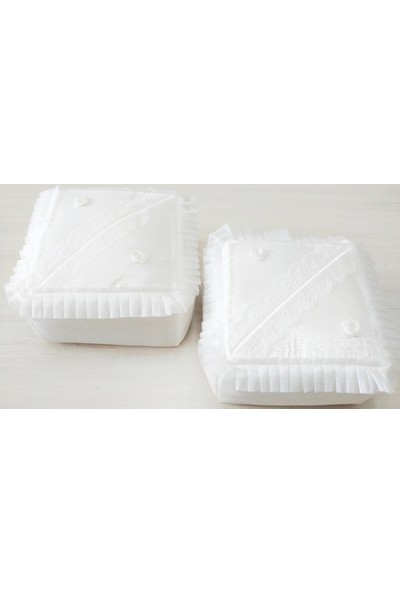 Dilex 2'li Hurç Set Çeyizlik Bohça Gelin Bohçası Damat Bohçası Iğne Oyalı