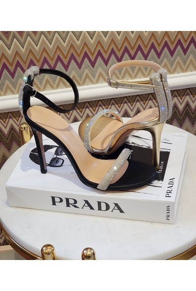 Giydim Gidiyor Sun Shine Topuklu Sandalet Siyah