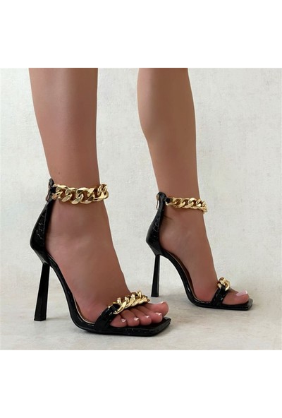 Giydim Gidiyor Miss Quinn Topuklu Sandalet Siyah