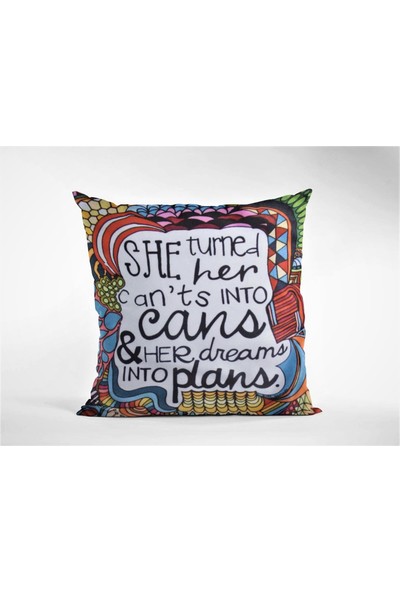 Miabella Home Dijital Baskılı Kırlent Kılıfı 40 x 40 cm - 11187