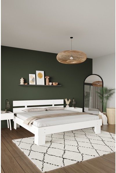 Brady Mobilya Salas Beyaz Renk Çift Kişilik Karyola Brady Mobilya Salas Beyaz Renk Çift Kişilik Karyola