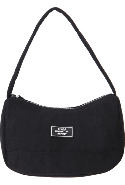 Siyah U11 Baguette El ve Omuz Çanta 26X16 cm