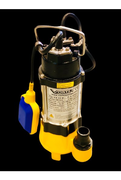 Vortex Vx - 35 M 0.35 Hp 1'1/2'' Pis Su Foseptik Parçalayıcı Dalgıç Pompa (Açık Fanlı) Vortex Vx - 35 M 0.35 Hp 1'1/2'' Pis Su Foseptik Parçalayıcı Dalgıç Pompa (Açık Fanlı)