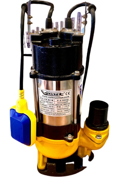 Vortex Vx - 80 M 0.80 Hp 2'' Pis Su Foseptik Parçalayıcı Dalgıç Pompa (Açık Fanlı) Vortex Vx - 80 M 0.80 Hp 2'' Pis Su Foseptik Parçalayıcı Dalgıç Pompa (Açık Fanlı)
