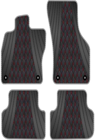 Tegin Infiniti FX30 S51 2009-2012 Bordo Dikiş Siyah Deri Desen Gri Kenar Paspas Tegin Infiniti FX30 S51 2009-2012 Bordo Dikiş Siyah Deri Desen Gri Kenar Paspas