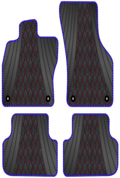 Tegin Nissan Almera 2000-2006 Bordo Dikiş Siyah Deri Desen Mavi Kenar Paspas Tegin Nissan Almera 2000-2006 Bordo Dikiş Siyah Deri Desen Mavi Kenar Paspas