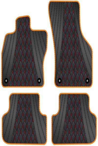 Tegin Opel Combo C 2001-2011 Bordo Dikiş Siyah Deri Desen Turuncu Kenar Paspas Tegin Opel Combo C 2001-2011 Bordo Dikiş Siyah Deri Desen Turuncu Kenar Paspas