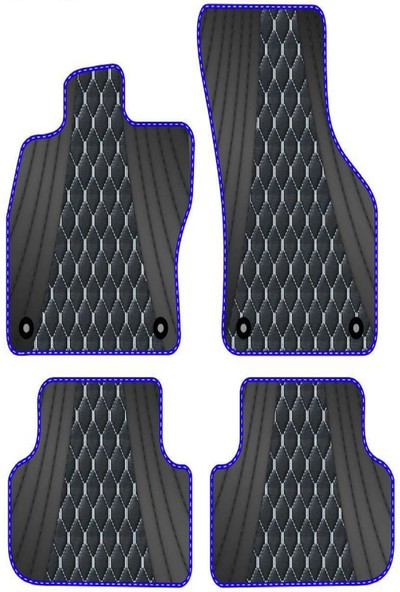 Tegin Honda Accord 1989-1993 Beyaz Dikiş Siyah Deri Desen Mavi Kenar Paspas Tegin Honda Accord 1989-1993 Beyaz Dikiş Siyah Deri Desen Mavi Kenar Paspas
