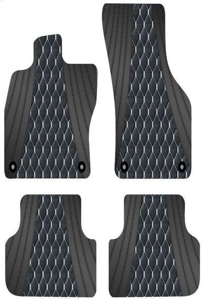 Tegin Alfa Romeo 156 Beyaz Dikiş Siyah Deri Desen Beyaz Kenar Paspas Tegin Alfa Romeo 156 Beyaz Dikiş Siyah Deri Desen Beyaz Kenar Paspas