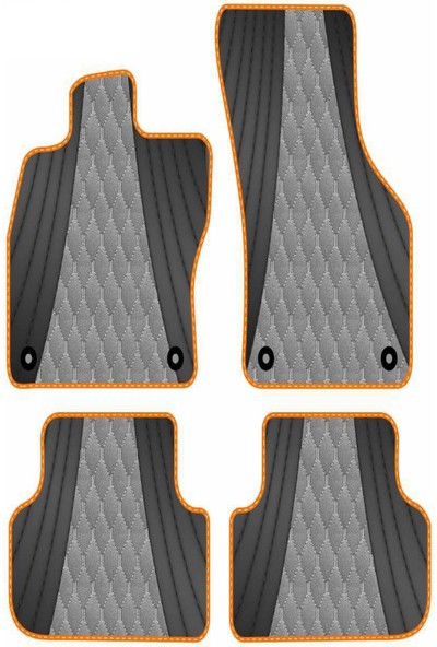 Tegin Nissan Note 2005-2013 Gri Deri Siyah Deri Desen Turuncu Kenar Paspas