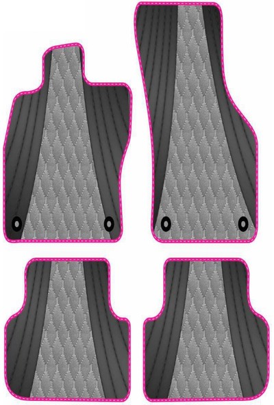 Tegin Mercedes C W204 2007-2014 Siyah Dikişli Siyah Deri Desenli Pembe Kenarlı Paspas Tegin Mercedes C W204 2007-2014 Siyah Dikişli Siyah Deri Desenli Pembe Kenarlı Paspas