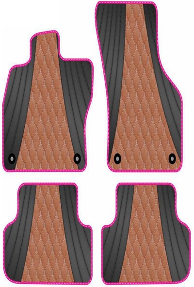 Tegin Aston Martin Vantage 2005 ve Sonrası Kahve Deri Siyah Deri Desen Pembe Kenar Paspas Tegin Aston Martin Vantage 2005 ve Sonrası Kahve Deri Siyah Deri Desen Pembe Kenar Paspas