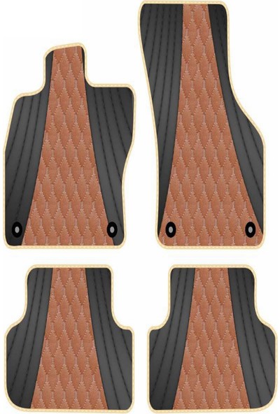 Tegin Peugeot Partner Tepee 2012 Kahve Deri Siyah Deri Desen Bej Kenar Paspas