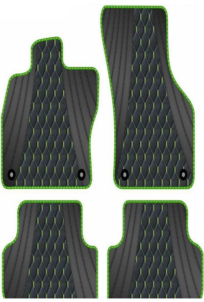 Tegin Jeep Wrangler 2006 ve Sonrası Siyah Deri Fıstık Yeşili Dikişli Siyah Deri Desenli Yeşil Kenar Paspas Tegin Jeep Wrangler 2006 ve Sonrası Siyah Deri Fıstık Yeşili Dikişli Siyah Deri Desenli Yeşil Kenar Paspas