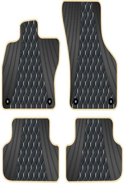 Tegin Mercedes E W213 2017 ve Sonrası Bej Dikiş Siyah Deri Desen Bej Kenar Paspas Tegin Mercedes E W213 2017 ve Sonrası Bej Dikiş Siyah Deri Desen Bej Kenar Paspas