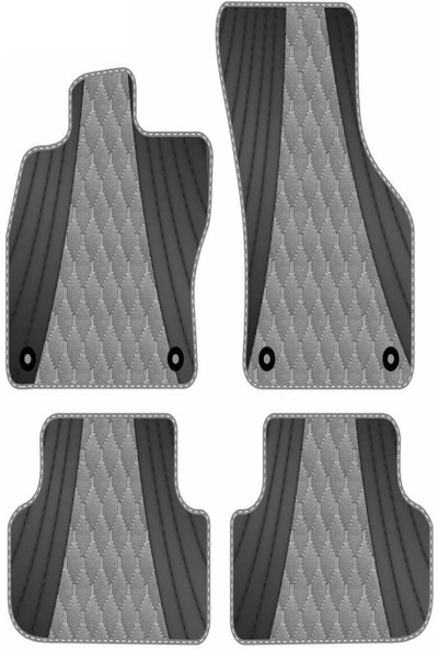 Tegin Jeep Renegade 2014 ve Sonrası Siyah Dikişli Siyah Deri Desenli Gri Kenarlı Paspas Tegin Jeep Renegade 2014 ve Sonrası Siyah Dikişli Siyah Deri Desenli Gri Kenarlı Paspas