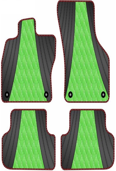 Tegin Volkswagen Lupo 1997-2005 Yeşil Deri Siyah Deri Desen Bordo Kenar Paspas Tegin Volkswagen Lupo 1997-2005 Yeşil Deri Siyah Deri Desen Bordo Kenar Paspas
