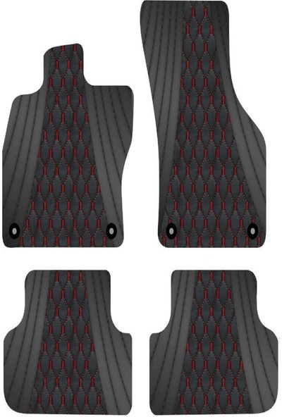 Tegin Volvo V90 2016 ve Sonrası Bordo Dikiş Siyah Deri Desen Beyaz Kenar Paspas Tegin Volvo V90 2016 ve Sonrası Bordo Dikiş Siyah Deri Desen Beyaz Kenar Paspas