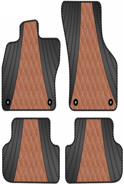 Tegin Mazda 3 2014 ve Sonrası Kahve Deri Siyah Deri Desen Siyah Kenar Paspas Tegin Mazda 3 2014 ve Sonrası Kahve Deri Siyah Deri Desen Siyah Kenar Paspas