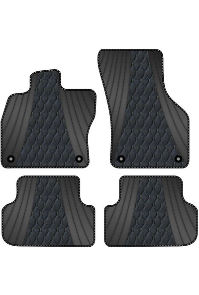 Tegin Toyota Verso 2009 ve Sonrası Uyumlu Siyah Dikişli Siyah Deri Desenli Paspas Tegin Toyota Verso 2009 ve Sonrası Uyumlu Siyah Dikişli Siyah Deri Desenli Paspas