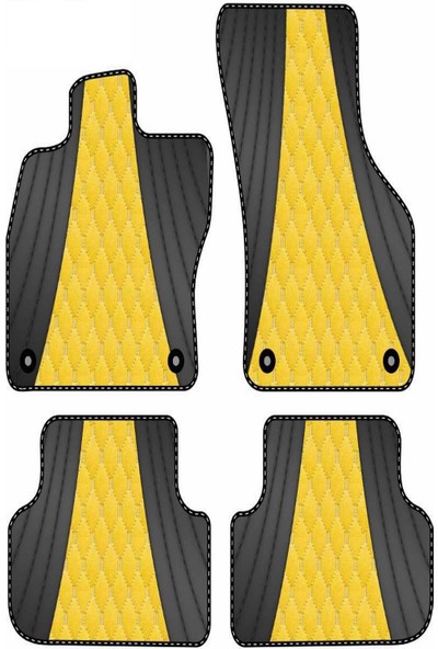 Tegin Renault Kangoo 2 2008-2014 Sarı Deri Siyah Deri Desenli Siyah Kenar Paspas Tegin Renault Kangoo 2 2008-2014 Sarı Deri Siyah Deri Desenli Siyah Kenar Paspas