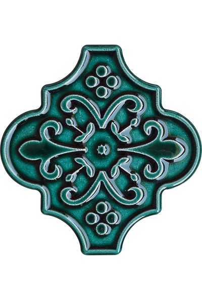 Can Seramik 12 x 12 cm Zümrüt Arabesk Desenli Kabartmalı Seramik Karo (5'li 1 Paket) Can Seramik 12 x 12 cm Zümrüt Arabesk Desenli Kabartmalı Seramik Karo (5'li 1 Paket)