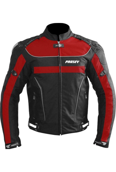 Prosev 186 Motosiklet Montu Hörgüçlü Kırmızı - Siyah Prosev 186 Motosiklet Montu Hörgüçlü Kırmızı - Siyah
