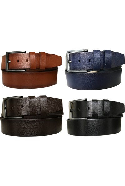 Go Deri 4'lü Süper Set Kot, Spor Deri Kemer 4,5 cm