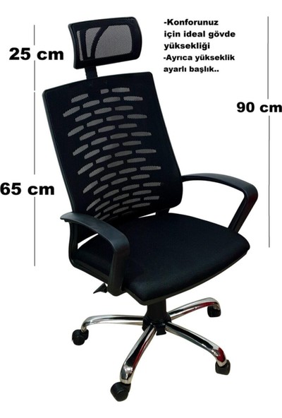 Arev Fileli Makam Koltuğu Çalışma Sandalyesi