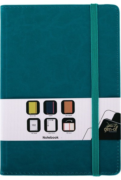 Gen-Of İzometrik Noktalı Termo Deri Lastikli Defter 14 x 20 cm Turkuaz Gen-Of İzometrik Noktalı Termo Deri Lastikli Defter 14 x 20 cm Turkuaz