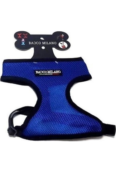Bacco Milano Köpek Göğüs Tasması Medium Mavi