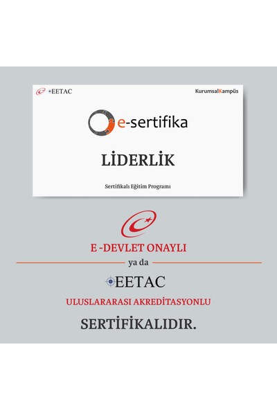 E-Sertifika Liderlik Eğitimi (E-Devlet / EETAC Onaylı Sertifikalı)