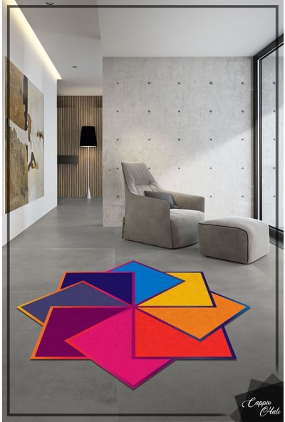 Cappio Halı Cappio YesterdayNowTomorrow Yazılı Siyah Halı Makinada Yıkanabilir Kaymaz DotTaban CP586