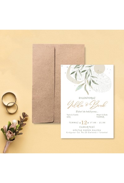 Otuz9 Kraft Zarflı Davetiye Düğün - Nişan - Kına - Nikah (100 Adet) Otuz9 Kraft Zarflı Davetiye Düğün - Nişan - Kına - Nikah (100 Adet)