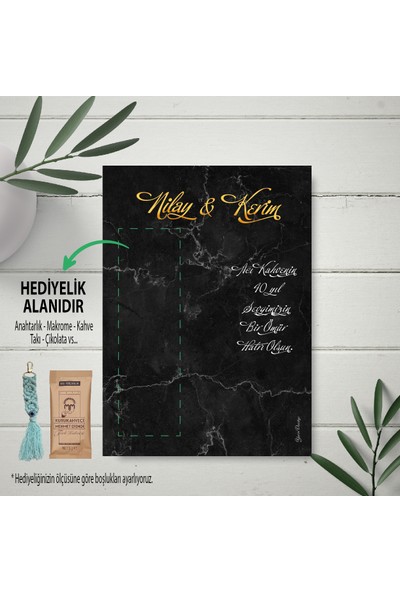 Otuz9 Reklam Hediyelik Kartı Düğün Nişan Kına Nikah Söz 25 Adet