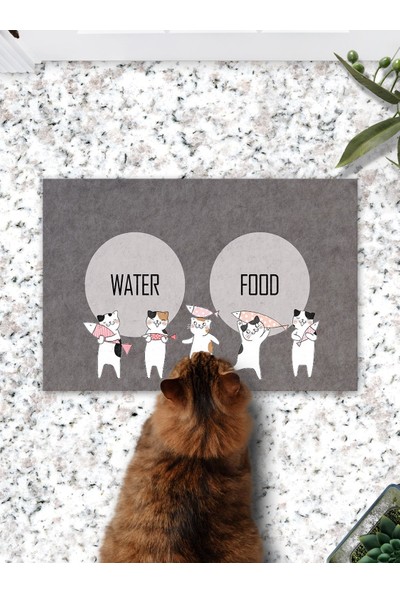 PatiPeti Cute Cats Kedi Köpek Mama Eğitim Paspası ve Beslenme Altlığı PatiPeti Cute Cats Kedi Köpek Mama Eğitim Paspası ve Beslenme Altlığı