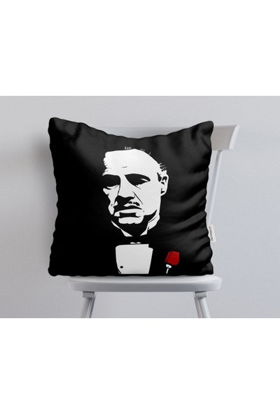Bk Gift Godfather Baba Tasarımlı Beyaz Yastık-20 Bk Gift Godfather Baba Tasarımlı Beyaz Yastık-20