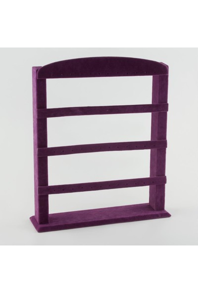 Aydın Dekor Yerli Süet Mor Ayaklı Küpe Standı (Aydındecor)